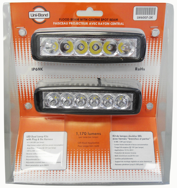 Uni-Bond Lighting - Auxiliary Light/1,170 lumens (pair) - UNI-LW6007-2K ...